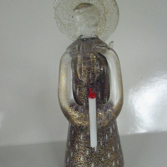 Accents | Vintage Italy Blown Glass Angel W Candle Figurine | Poshmark